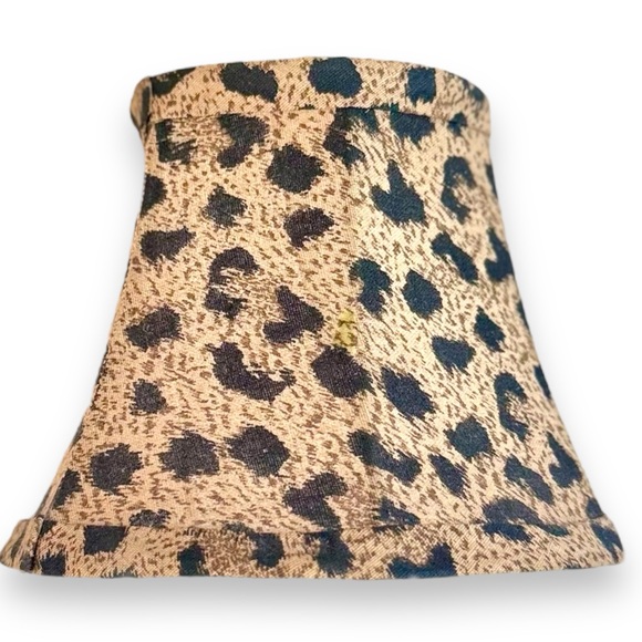 Vintage | Accents | 5 Tan Leopard Cheetah Print Mini Fabric Lampshade ...